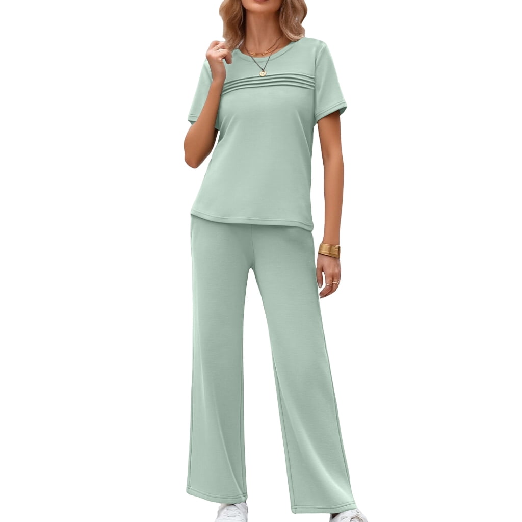 Aellinatey Two Piece Suit for Women Travel Vacation Outfits Short ...