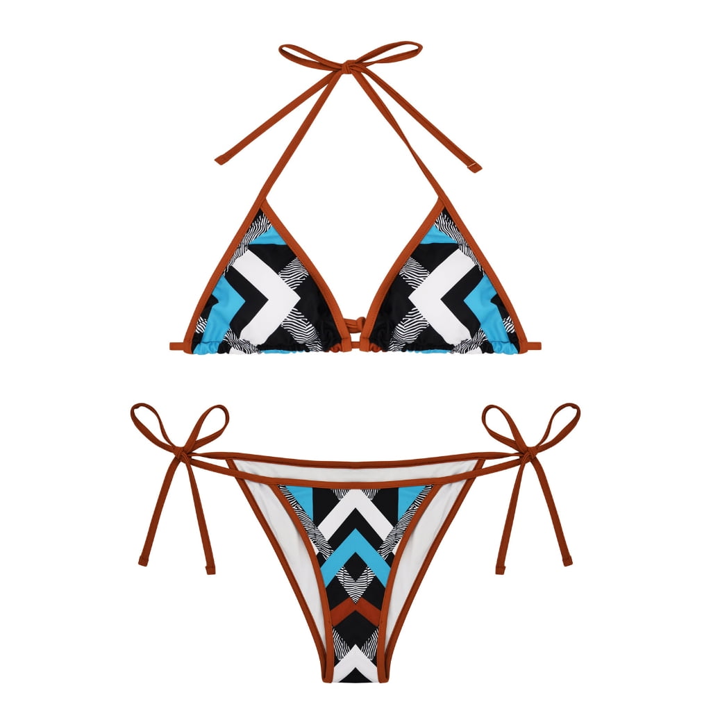 Aellinatey Two Pieces Bathing Suits, Bikinis Top and Side Tie ...
