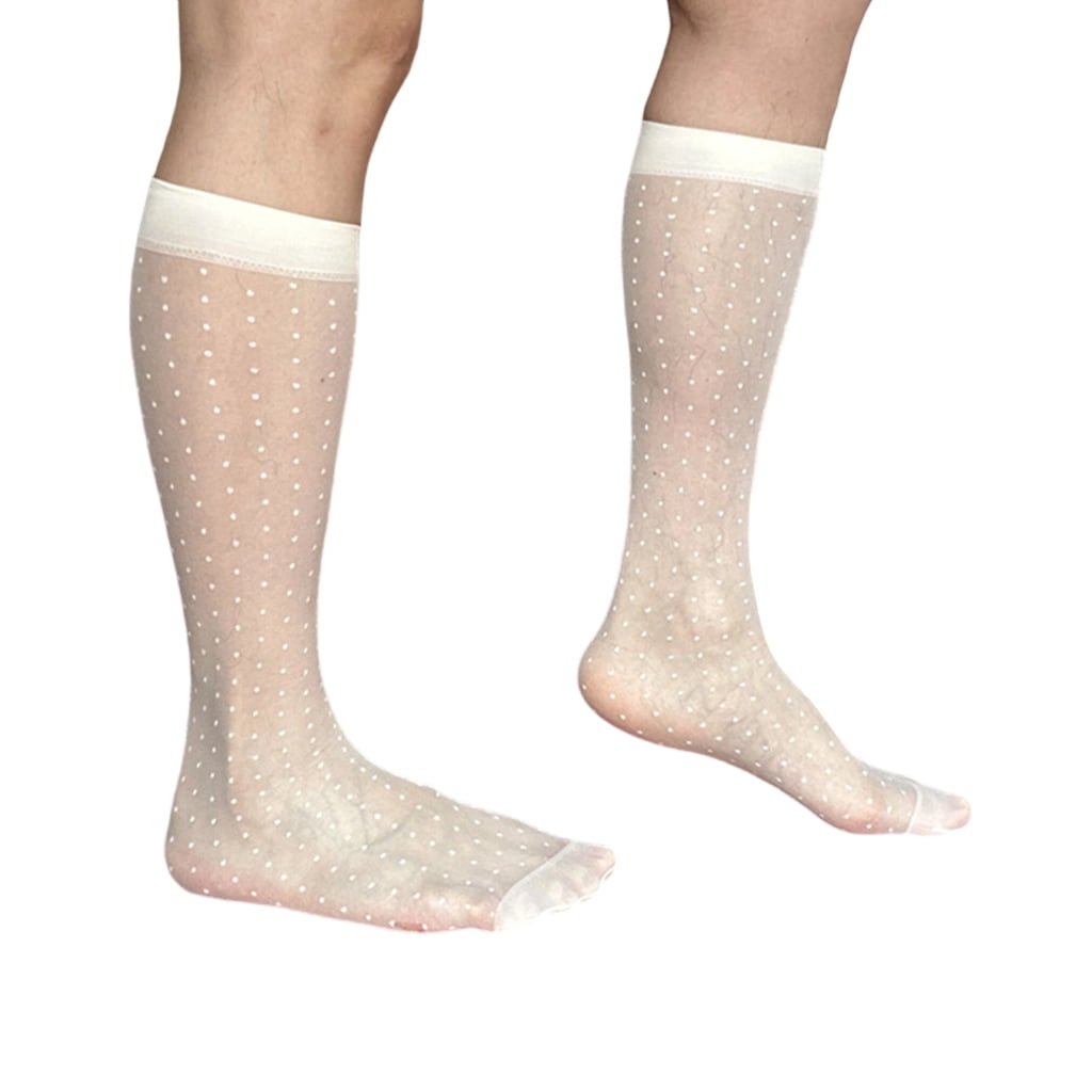Aellinatey Ultrathin Transparent Men Dress Socks Breathable Nylon ...