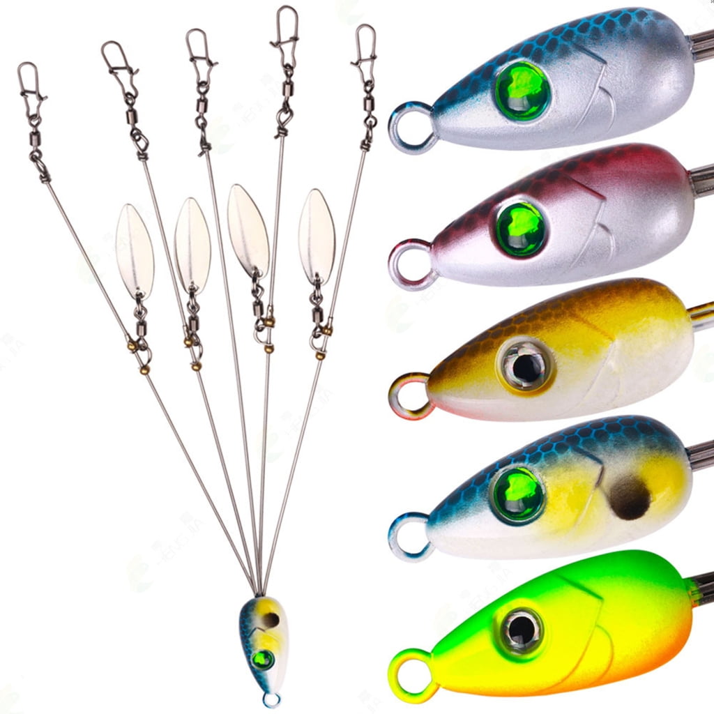 Aellinatey Umbrella Rigs Fishing Rigs 5 Arm Rigs Swimbait Set with 4 ...