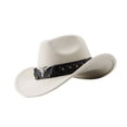 Aellinatey Unisex Cowboy Hats With Adjustable Band Durable Textile Sun ...