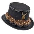 Aellinatey Unisex Gothic Feather Deer Hat Fit Most Adult Head Size ...