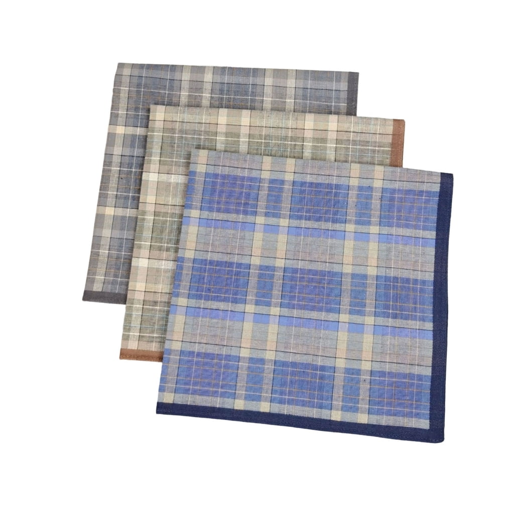 Aellinatey Unisex Plaids Cotton Handkerchief for Men Women Business ...