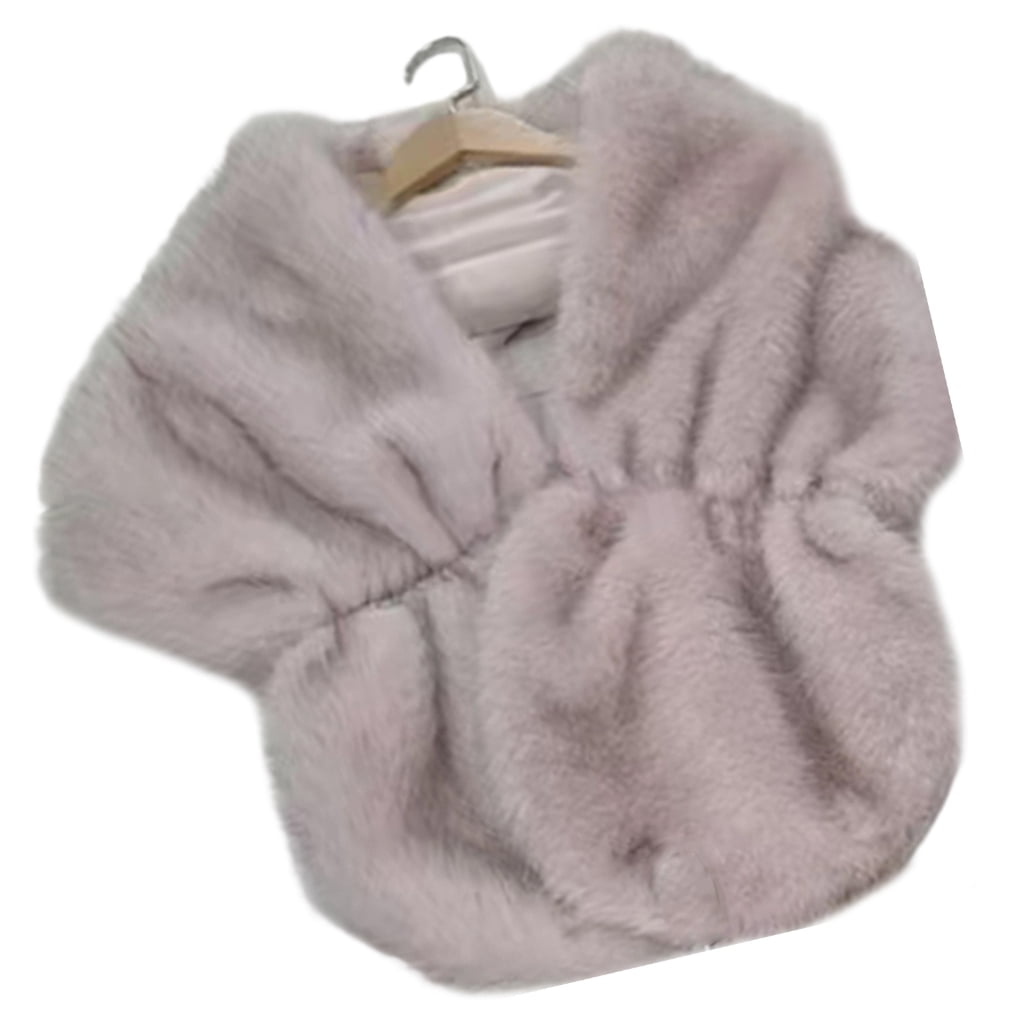 Aellinatey Wedding Shawl For Winter Brides Soft Artificial Furs Stylish ...