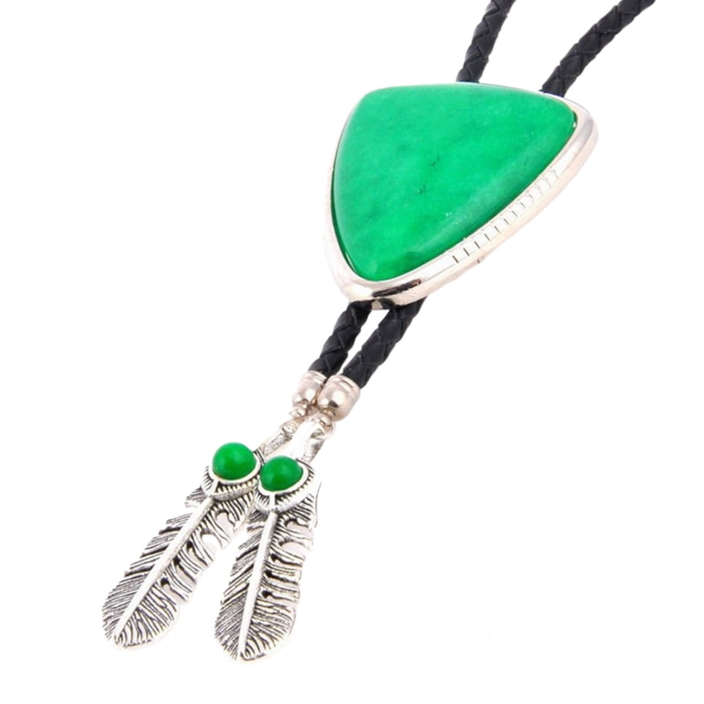 Aellinatey Western Cowboy Vintage Bolo Tie Leather Rope Triangular ...
