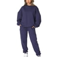 Aellinatey Women 2 Piece Outfits Sweatsuit Oversized Long Sleeve ...