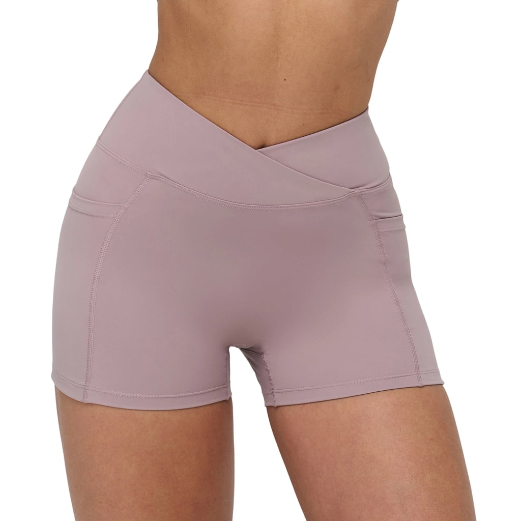 Aellinatey Women Athletic Gym Shorts With Pockets High Waist Belly ...