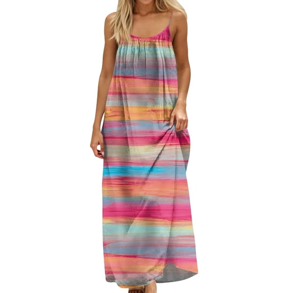Aellinatey Women Backless Cami Dress, Summer Casual Sleeveless House ...