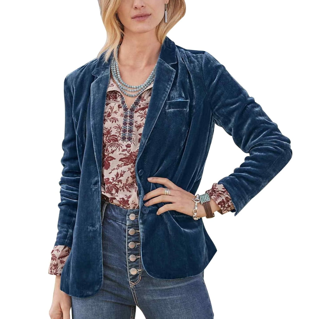 Aellinatey Women Casual Fashion Button Cardigan Work Coat Suit with ...