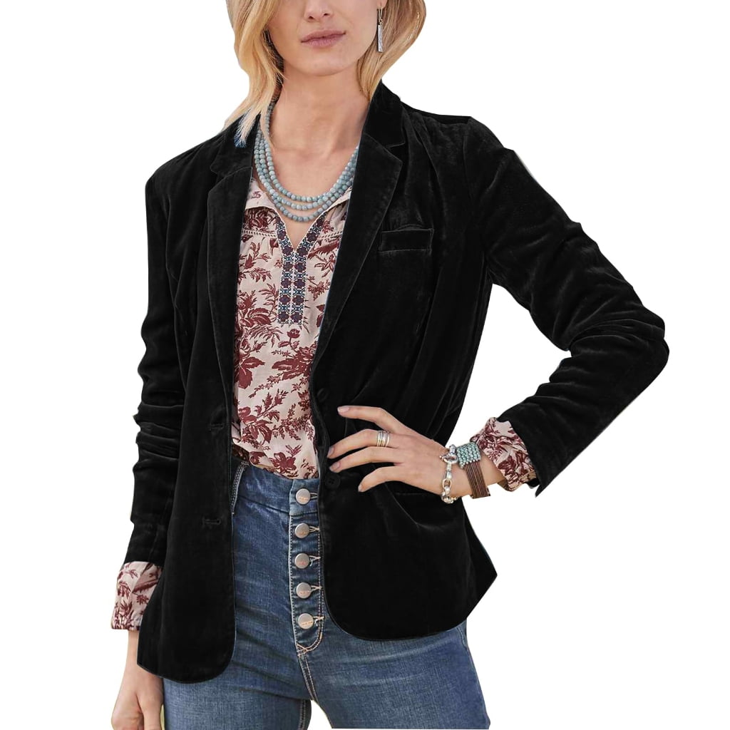 Aellinatey Women Casual Fashion Button Cardigan Work Coat Suit with ...