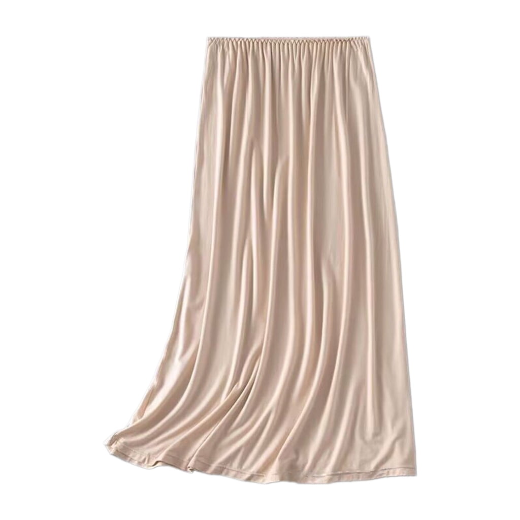 Aellinatey Women Half Slip Underskirt Safety Long Petticoat for Under ...