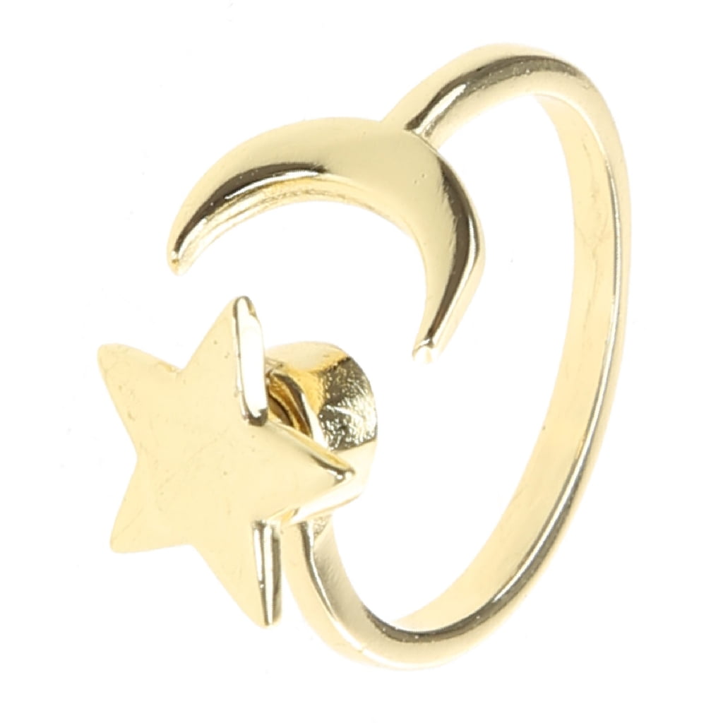 Aellinatey Women Ring Rotating Star Moon Rings Sliding Decoration ...