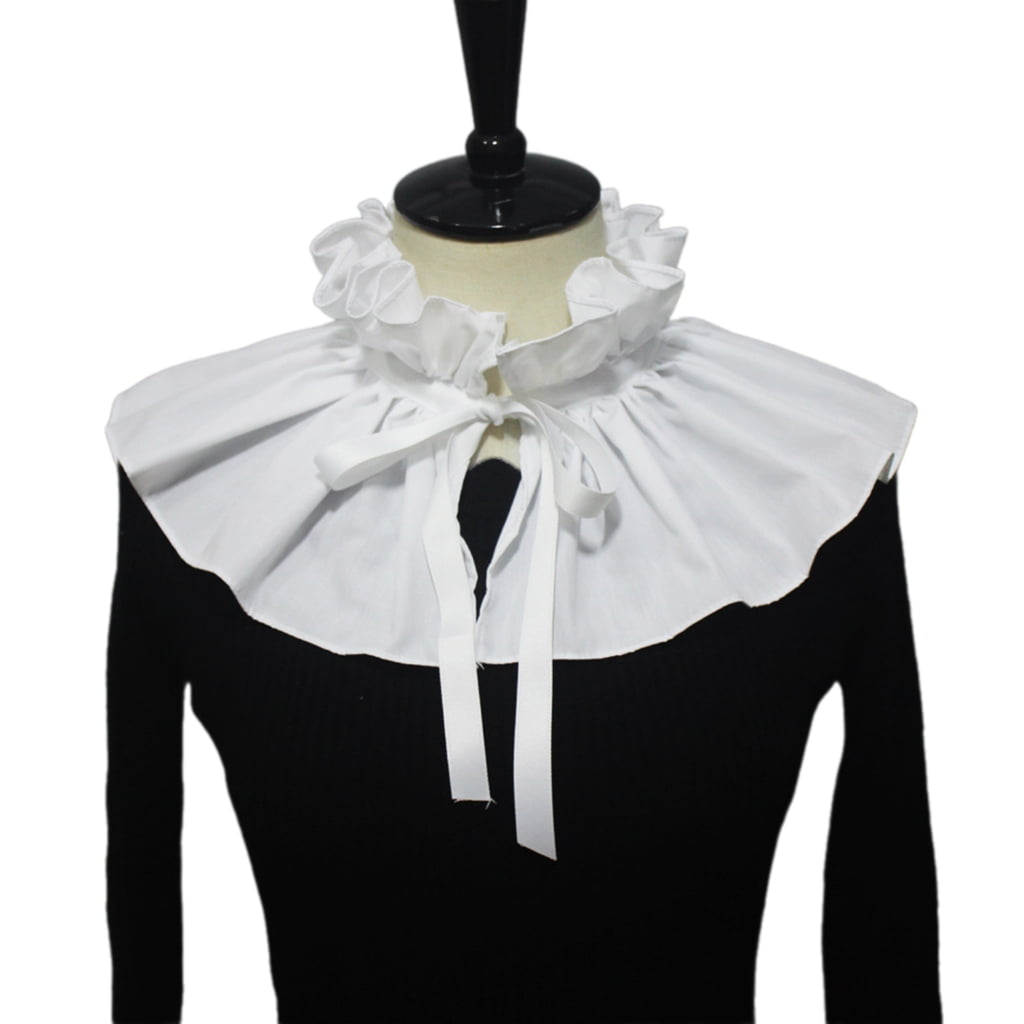 Aellinatey Women Victorians Ruffle Stand False Collar Vintage Shawl ...