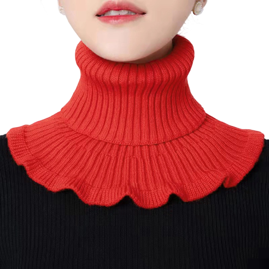 Aellinatey Women Warm Scarf Knit Collar Scarf Warm Scarf Knitted ...