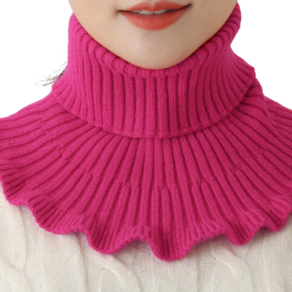 Aellinatey Women Warm Scarf Knit Collar Scarf Warm Scarf Knitted ...