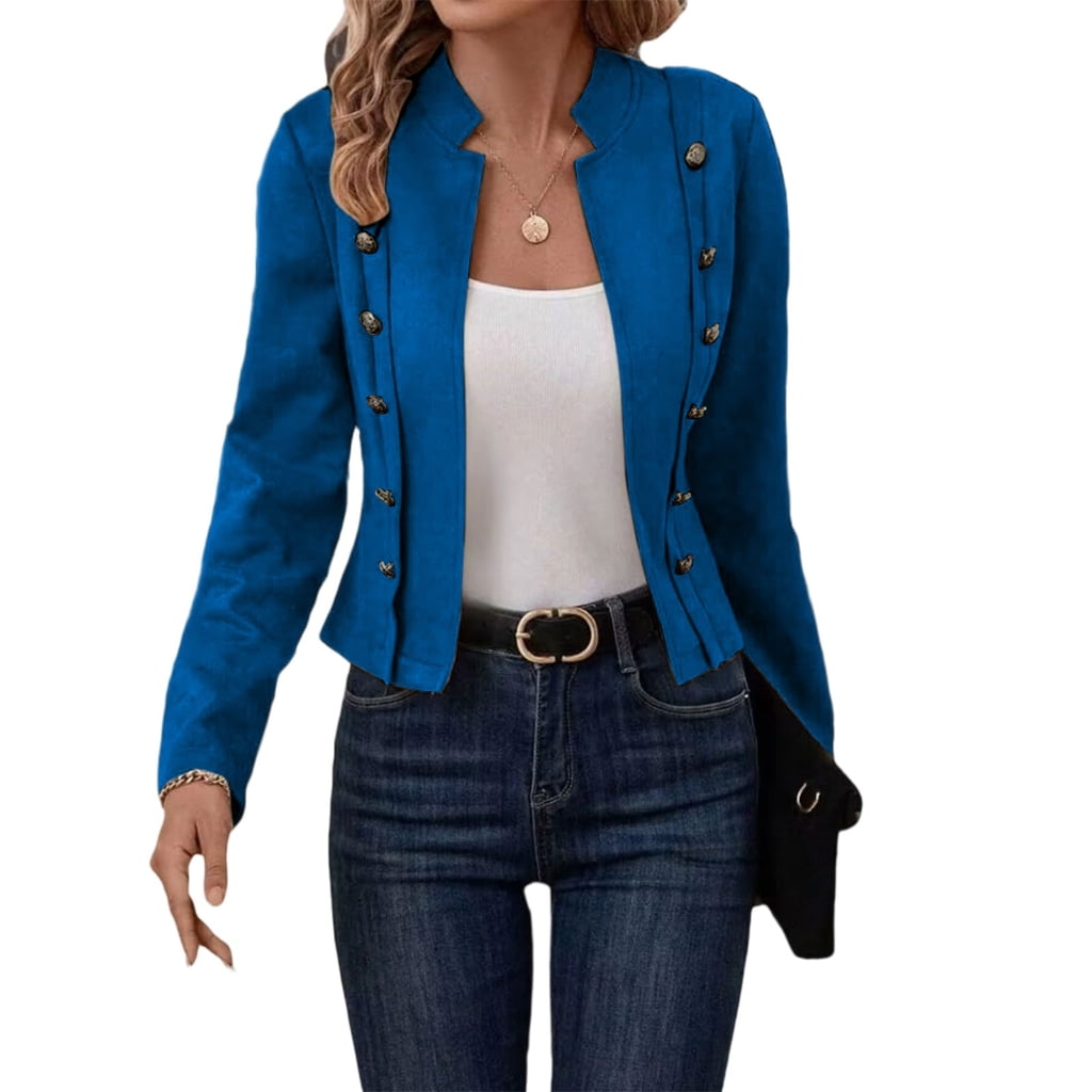 Aellinatey Women's Jackets Fall Casual Business Long Sleeve Open Front ...