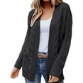 Aellinatey Women's Long Sleeve Cable Knit Cardigan Sweaters Open Front ...