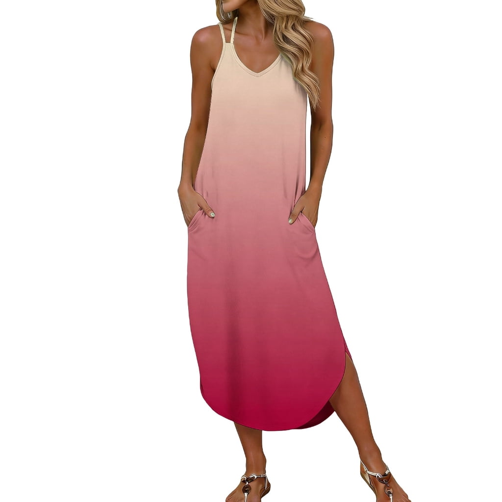 Aellinatey Women's Swimsuit Beach Cover Up Dress V Neck Swimwear A Line ...