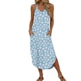 Aellinatey Women's Swimsuit Beach Cover Up Dress V Neck Swimwear A Line ...