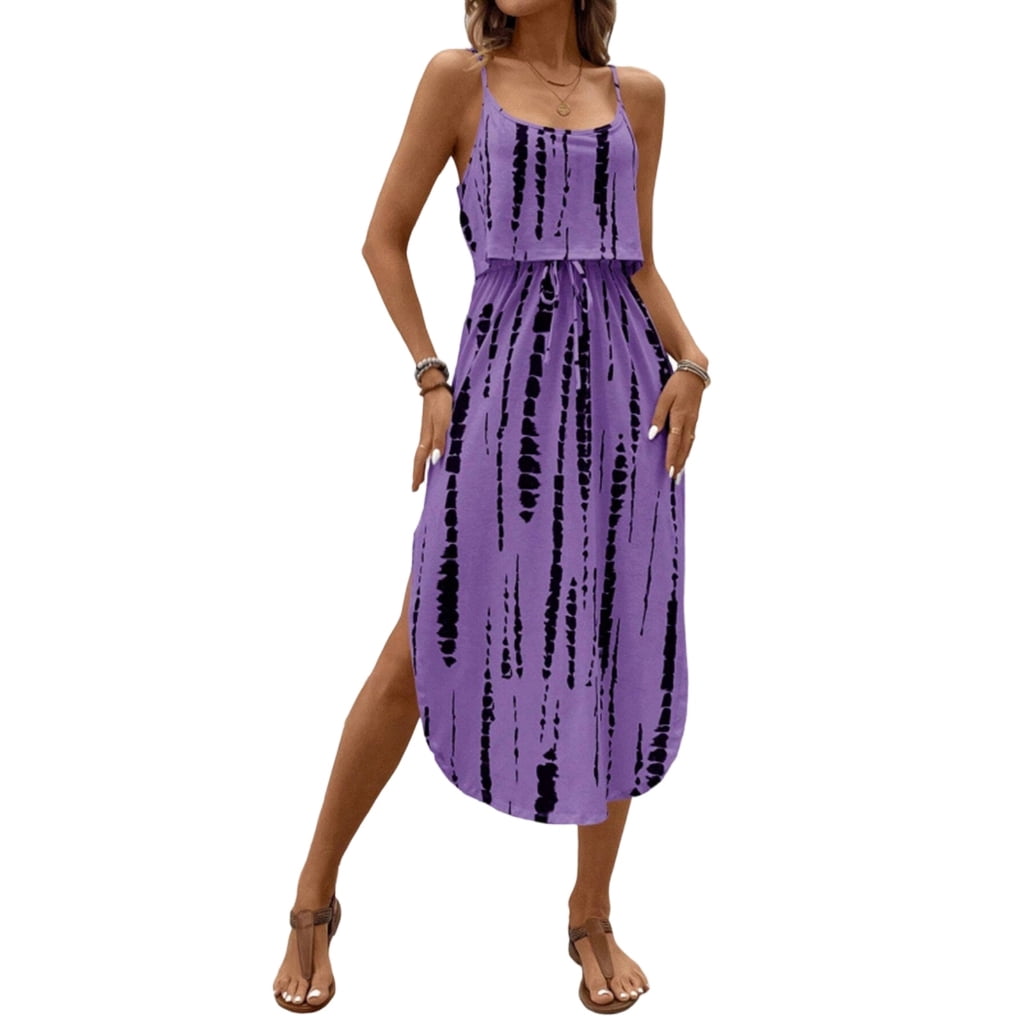 Aellinatey Women's Tie-Dye Dress, Length Beach Dress, Vacation Wear ...
