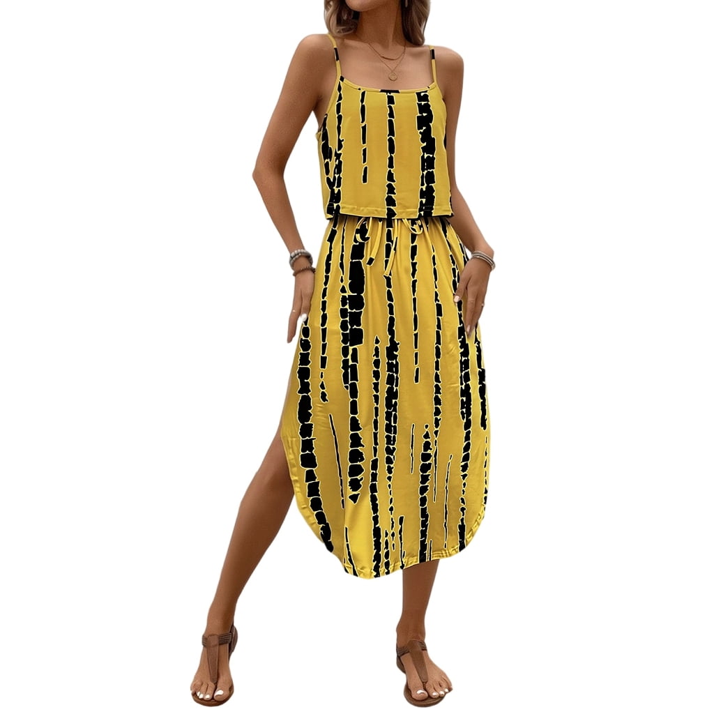 Aellinatey Women's Tie-Dye Dress, Length Beach Dress, Vacation Wear ...