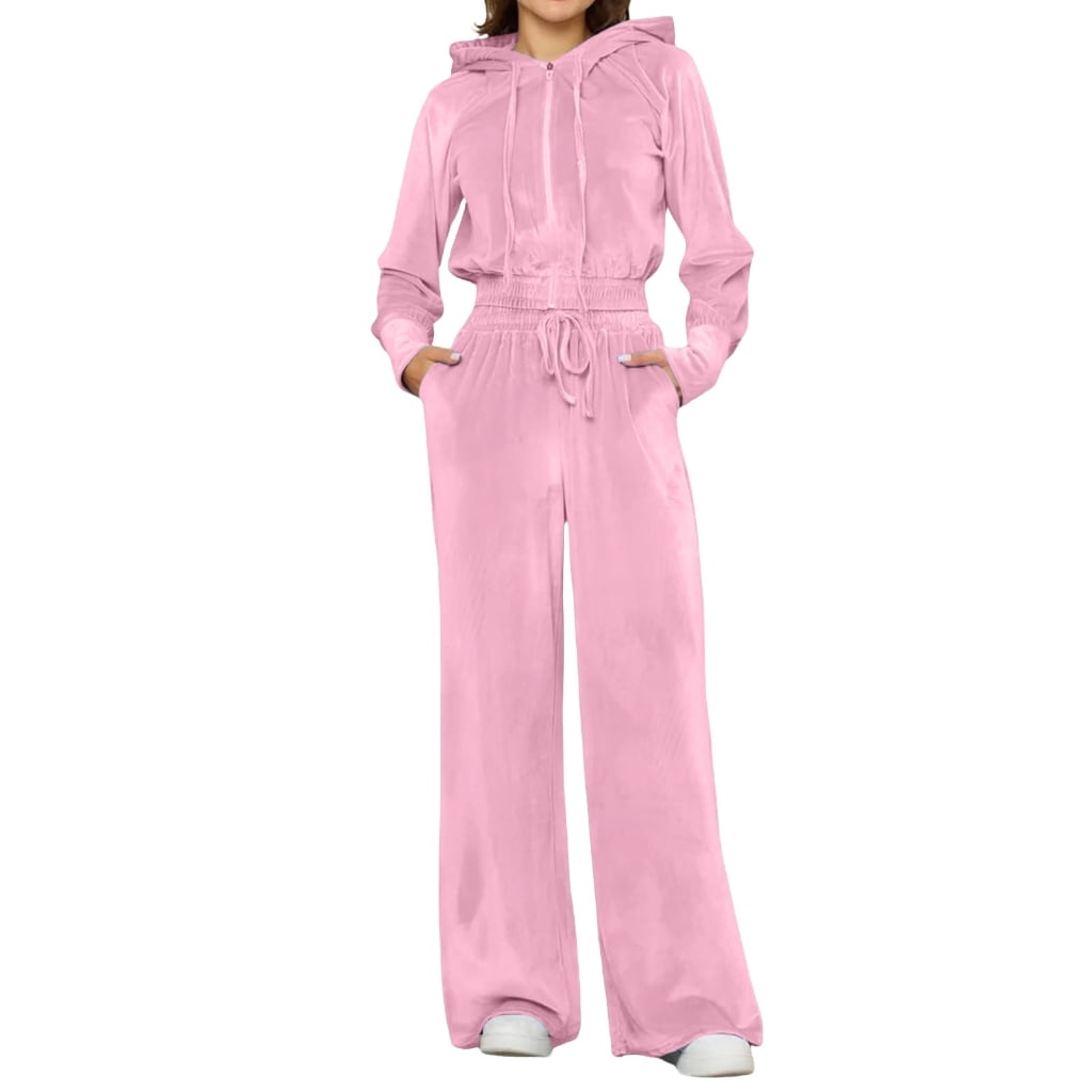 Aellinatey Women's Warm Velvet Sweatsuits for Cold Weather Sports ...