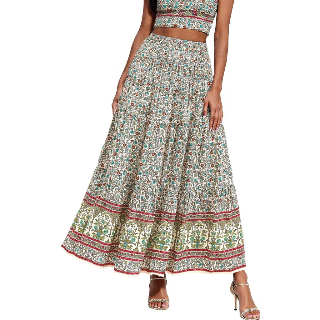 Aellinatey Women's long dress, fashionable bohemian , trendy floral A ...