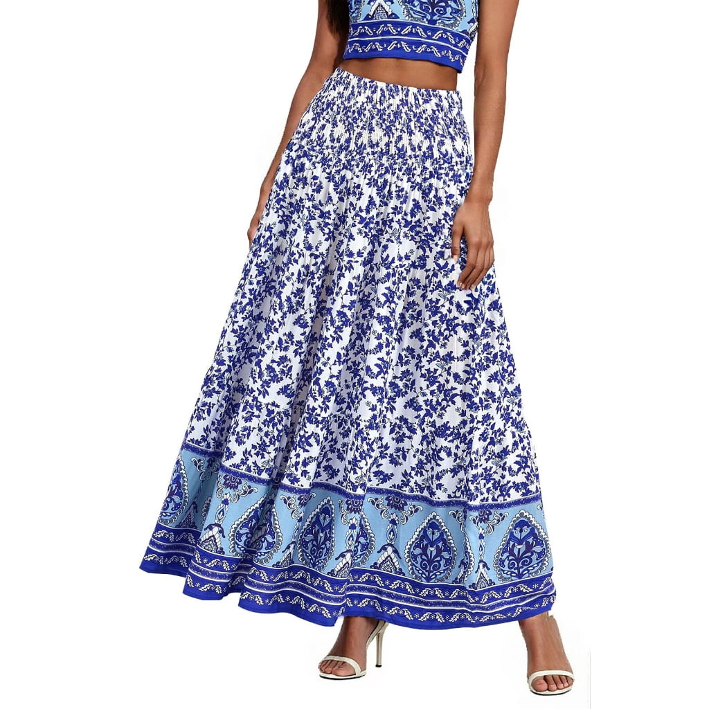 Aellinatey Women's long dress, fashionable bohemian , trendy floral A ...