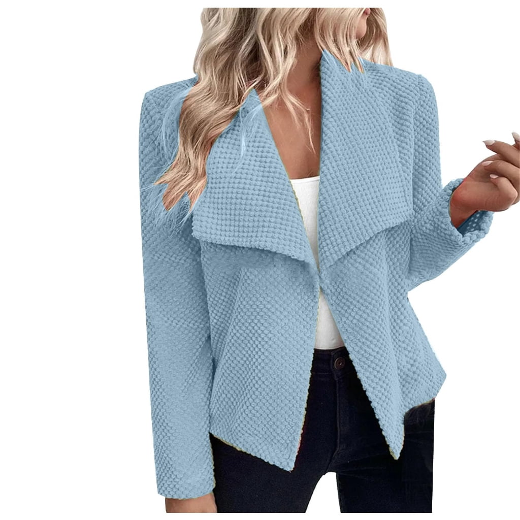 Aellinatey Women's outerwear, stylish lapel coat, women's casual blazer ...
