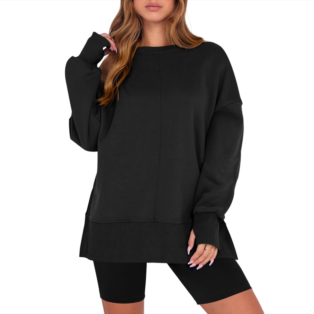 Aellinatey Women's oversized hoodie, long-sleeved pullover with ...