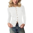 Aellinatey Womens Fall Sweaters Lightweight Long Sleeve Button up ...