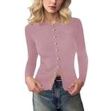 Aellinatey Womens Fall Sweaters Lightweight Long Sleeve Button up ...