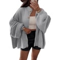 Aellinatey Womens Open Front Cardigan Sweaters Fashion Button Down Knit ...