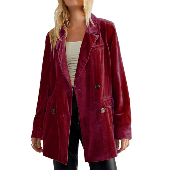 Aellinatey Womens Retro Coat Lightweight Cozy Button Outerwear Solid ...