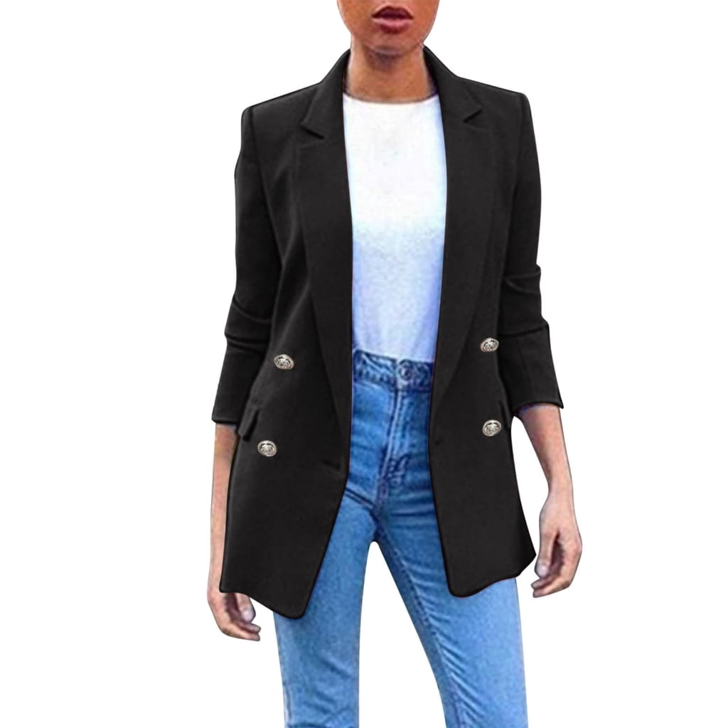 Aellinatey Womens Solid Color Casual Office Blazer Suit Jacket Slim Fit ...
