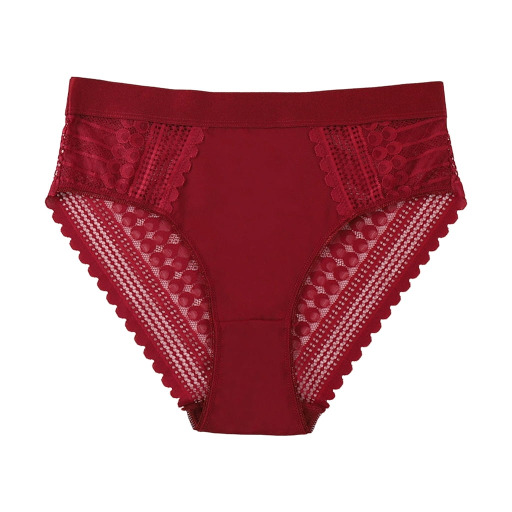 Aellinatey Womens Stretchable Ice Silk Thong Briefs With Cotton Gusset ...