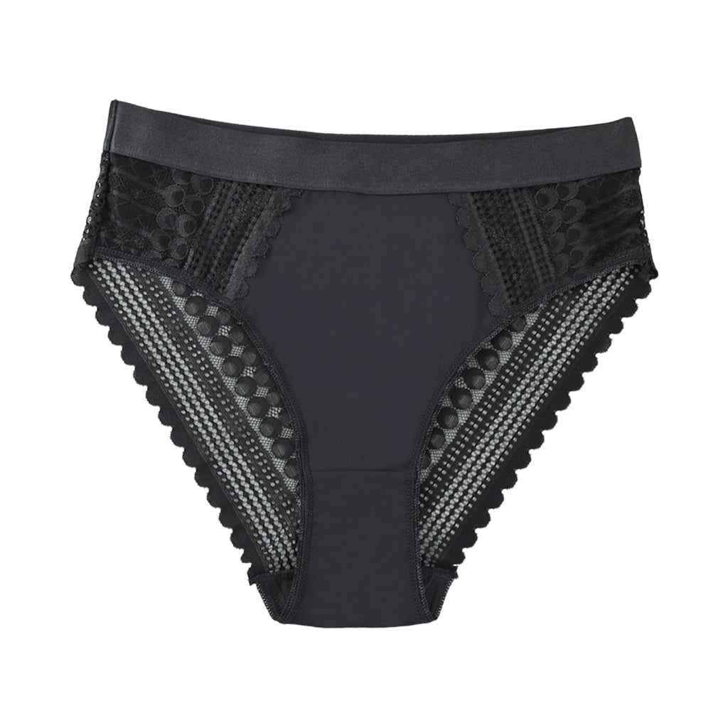 Aellinatey Womens Stretchable Ice Silk Thong Briefs With Cotton Gusset ...