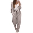 Aellinatey Womens Two Piece Sets Fall Long Pants Button Down Shirts ...