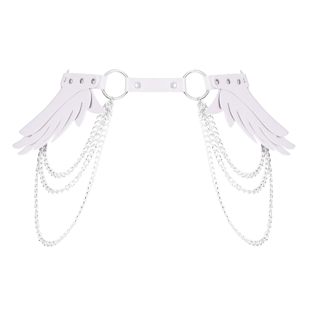 Aellinatey Y2k Style Angel Wing Rivet Belt PU Thin Belt Adult ...