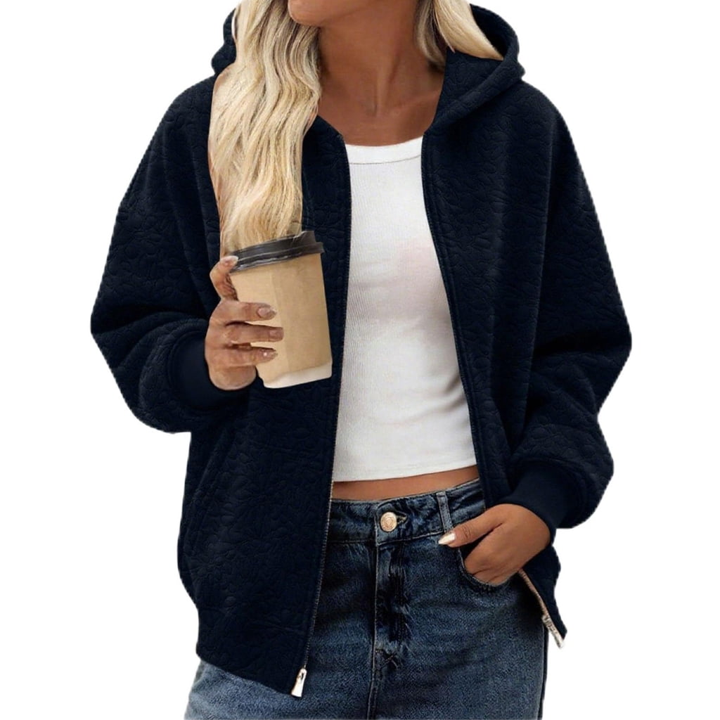 Aellinatey Zip Up Hoodie Women Comfy Oversized Hoodie Trendy Cute Full ...