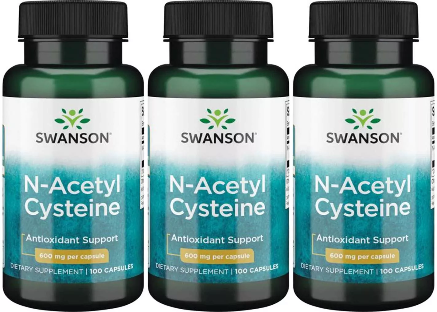 Aelona_300_Caps_Swanson_NAC_N-Acetyl_Cysteine_600mg_3X100_Cap_Liver ...