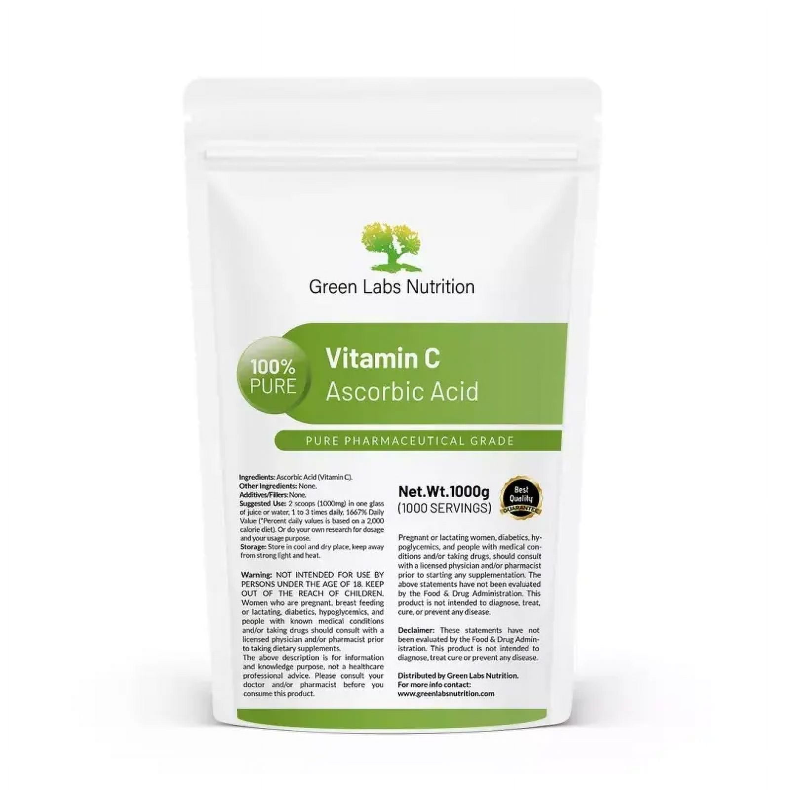 Aelona Ascorbic Acid Vitamin C Powder 1kg (2.2 LB) GMO Free | # Catalogs VV665 - Walmart.com