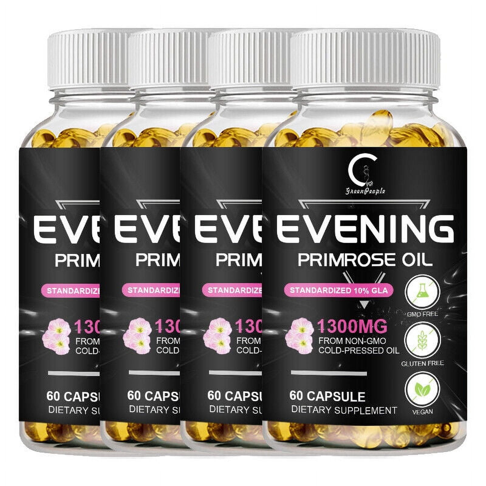 Aelona Evening Primrose Oil Capsules 1300MG with GLA-60 Softgels -Anti ...