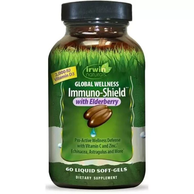 Aelona Irwin Naturals Immuno Shield with Elderberry 60 Sgels ...