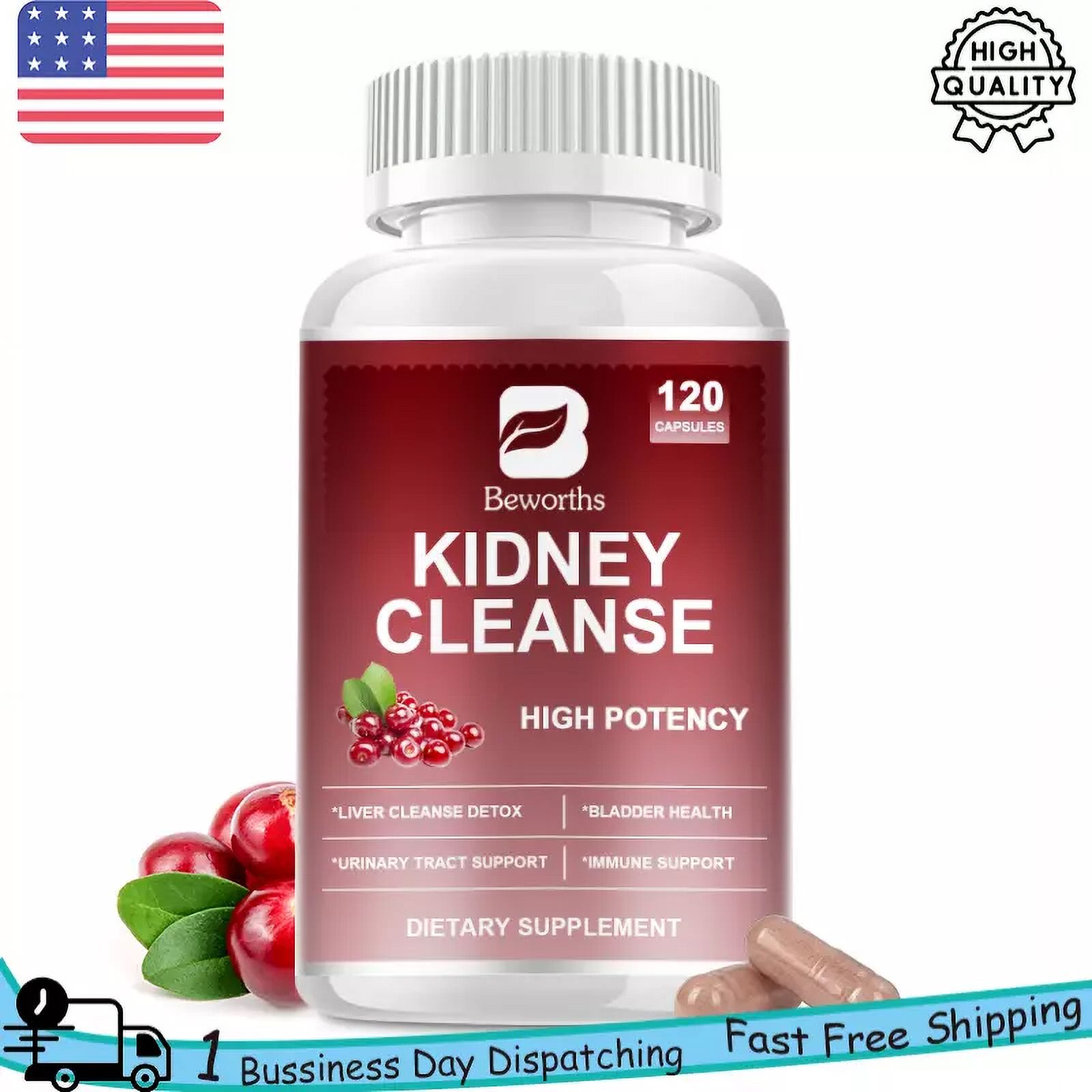 Aelona Kidney Support Capsules w/ Tart Cherry, Astragals Kidney Detox ...
