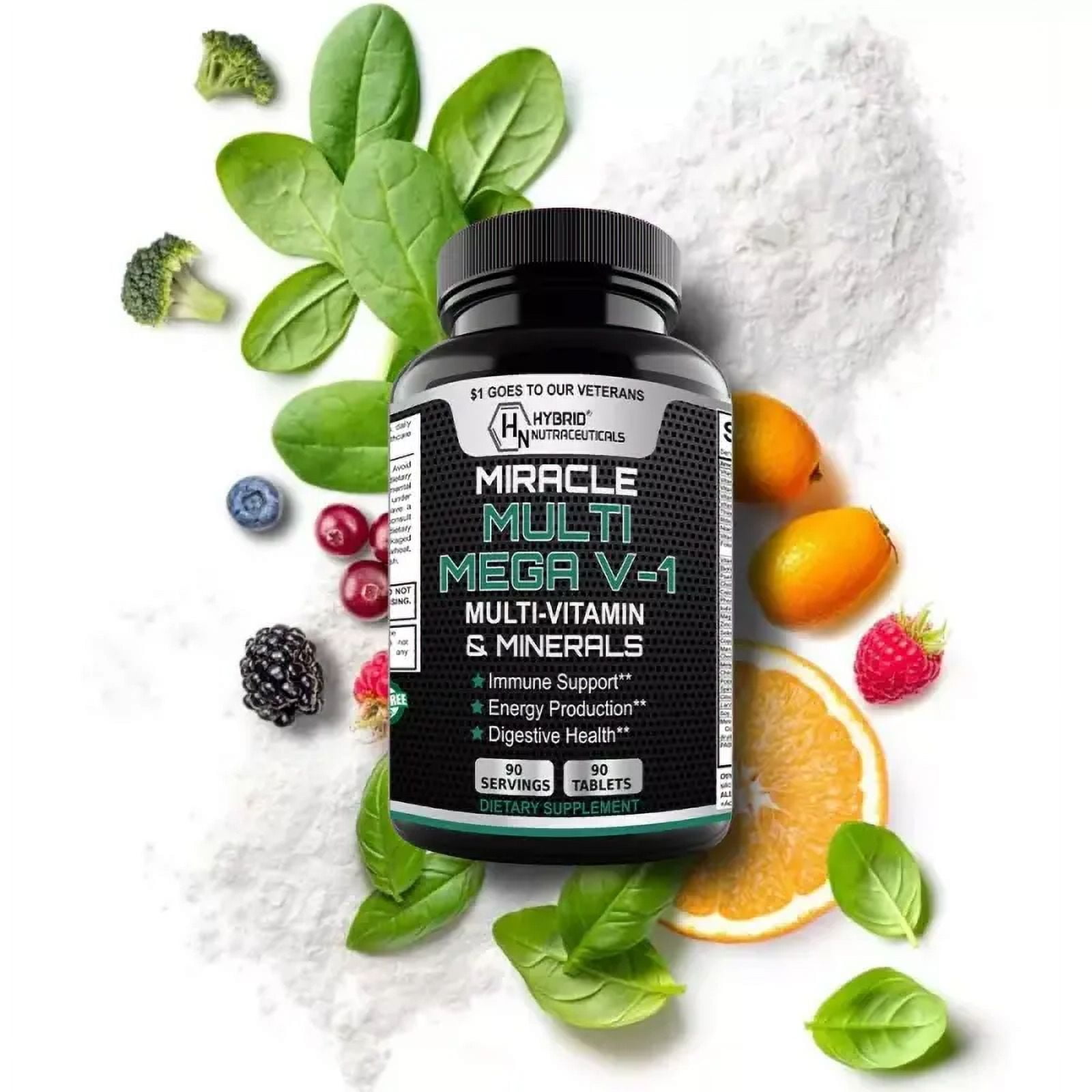 Aelona MEGAV-1 Daily Multivitamin-Minerals with Probiotics, Mushroom ...