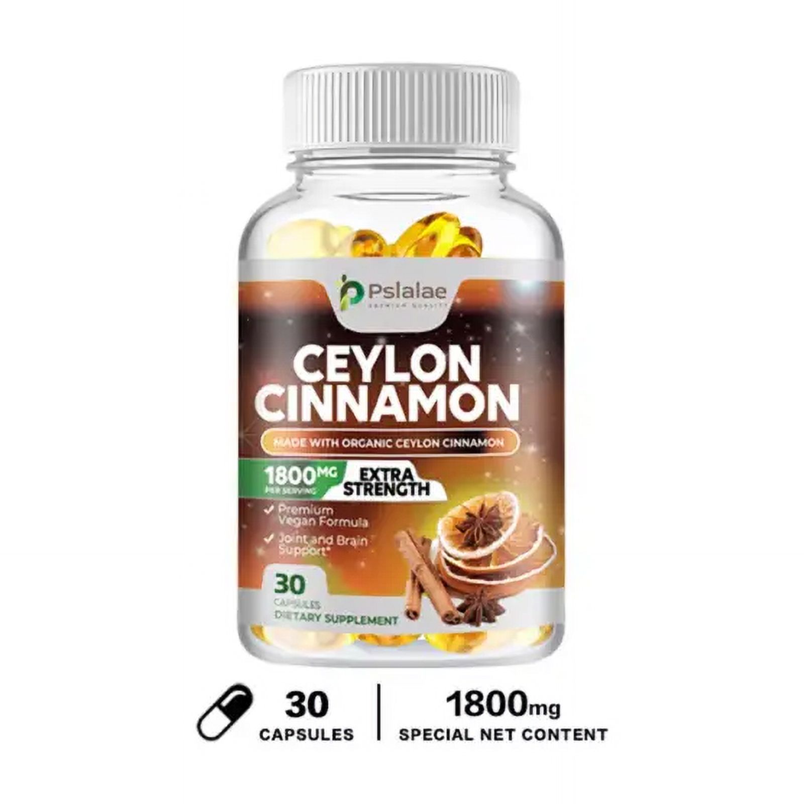 Aelona Organic Ceylon Cinnamon Capsules 1800mg - Heart,Bone,Brain ...