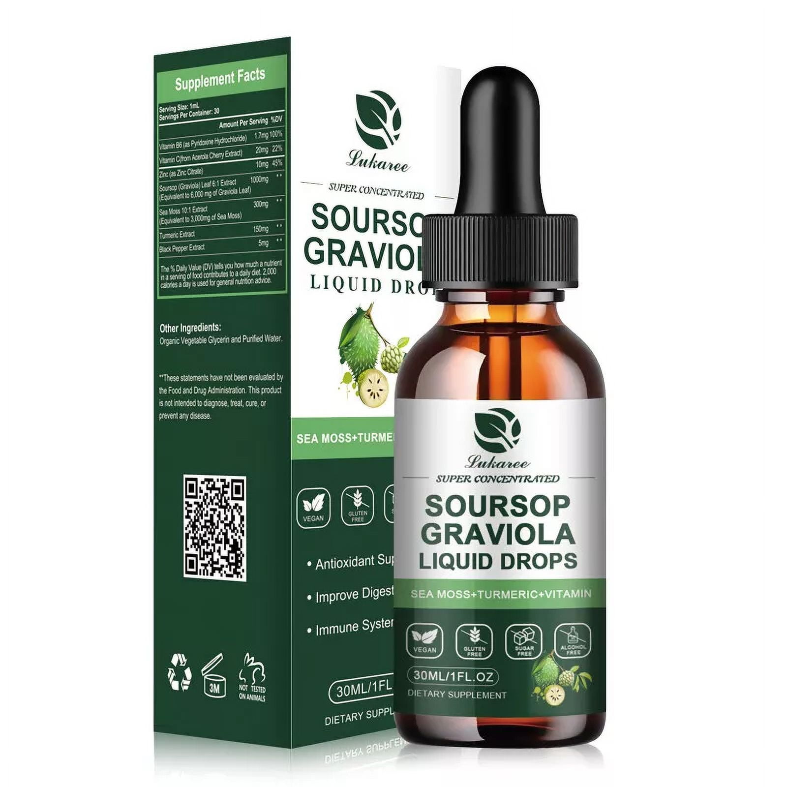 Aelona PCS Soursop Graviola Leaf Extract Liquid Drop Improve Body ...