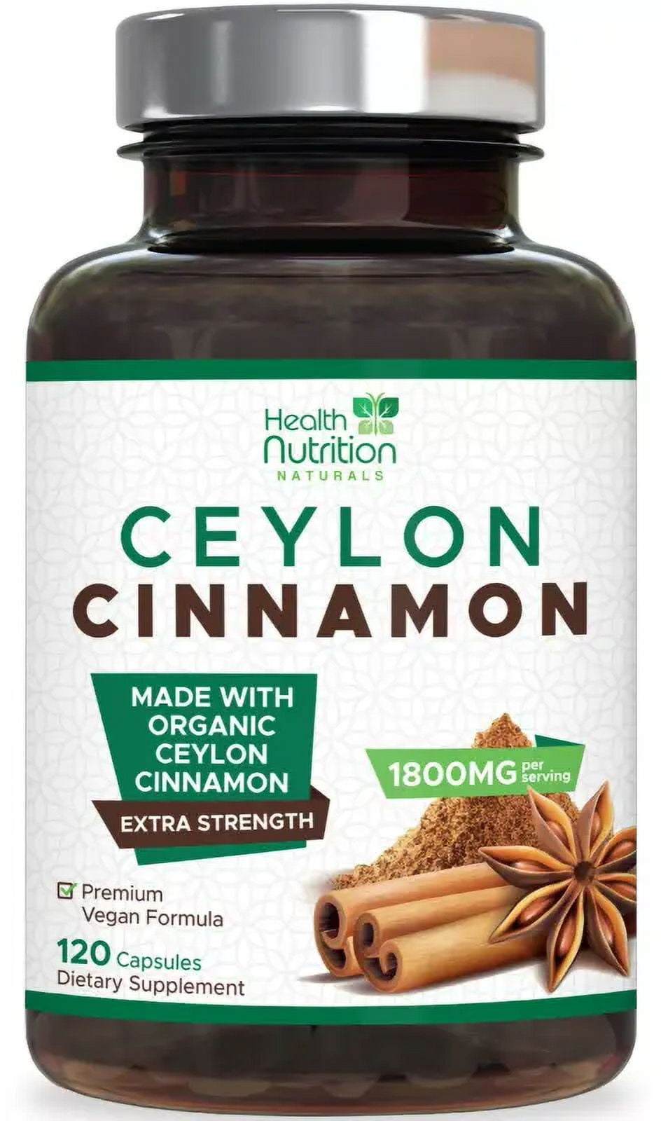 Aelona Pure Cinnamon Capsules, True Sri Lanka Certified Organic Ceylon ...