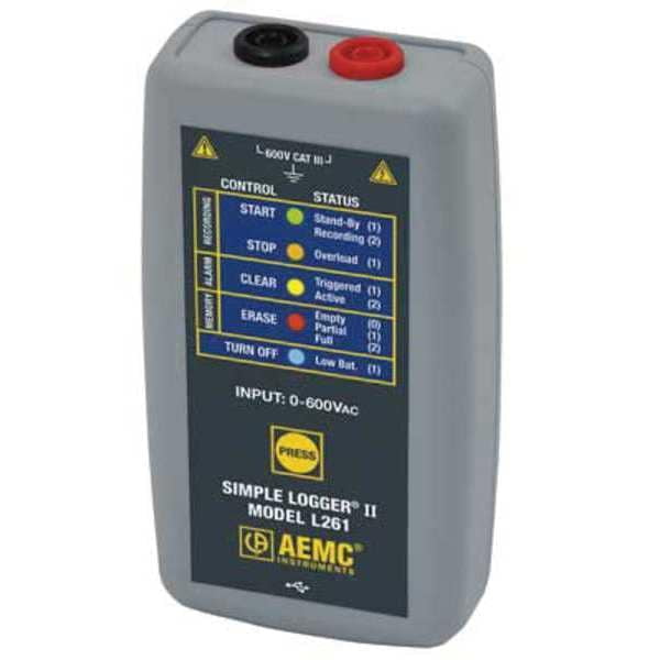 Aemc Instruments Voltage Data Logger,0 to 600VAC/DC L261 - Walmart.com